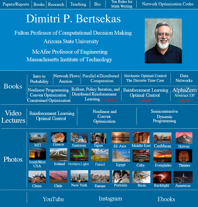 Dimitri Bertsekas Homepage