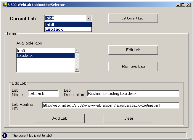 6.302 WebLab Lab: Lab Server Software and Utilities