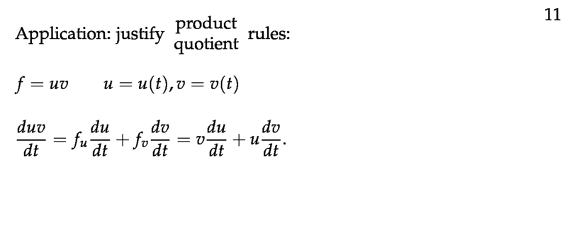 Chain Rule Formula U V